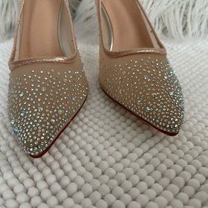 Shoes | New Sparkly Sheer Pumps With Rhinestones | Poshmark
